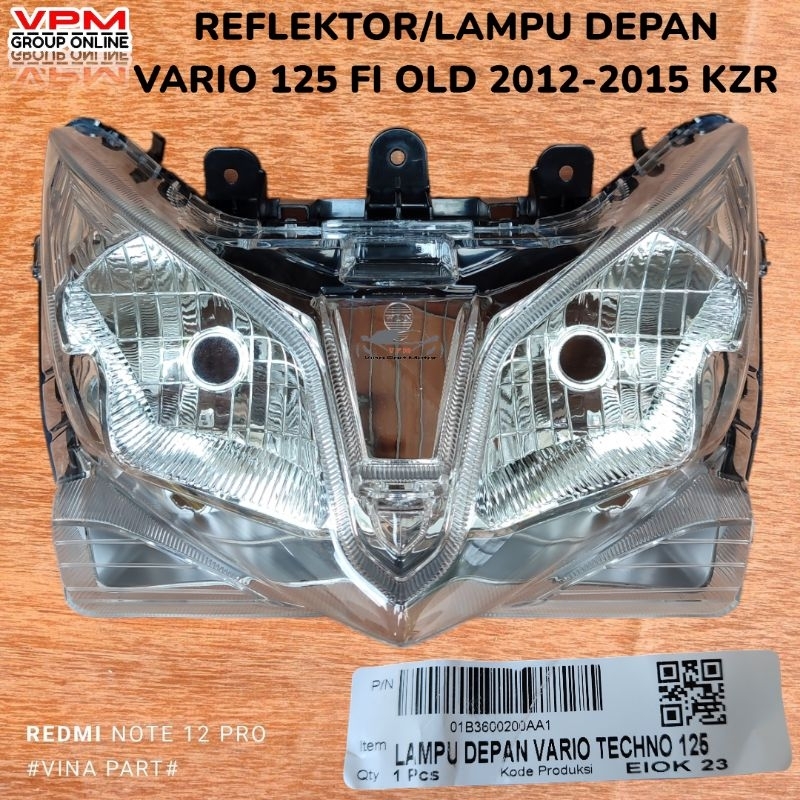 Jual reflektor lampu depan vario 125 fi old lama KZR 2012 2013 2014 2015 | Shopee Indonesia