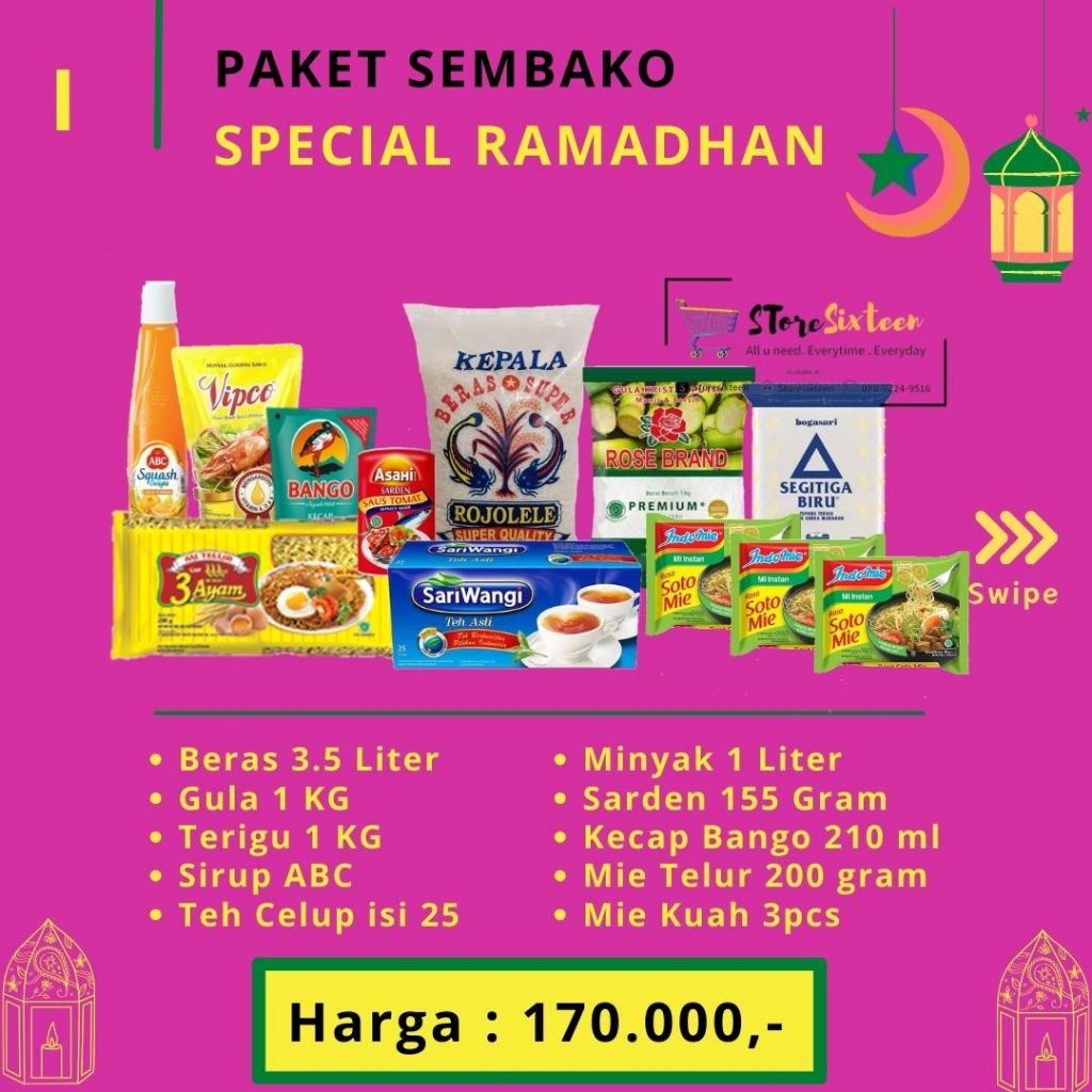 Jual Paket Sembako Ramadhan I / Paket Sembako Murah By Storesixteen | Shopee Indonesia