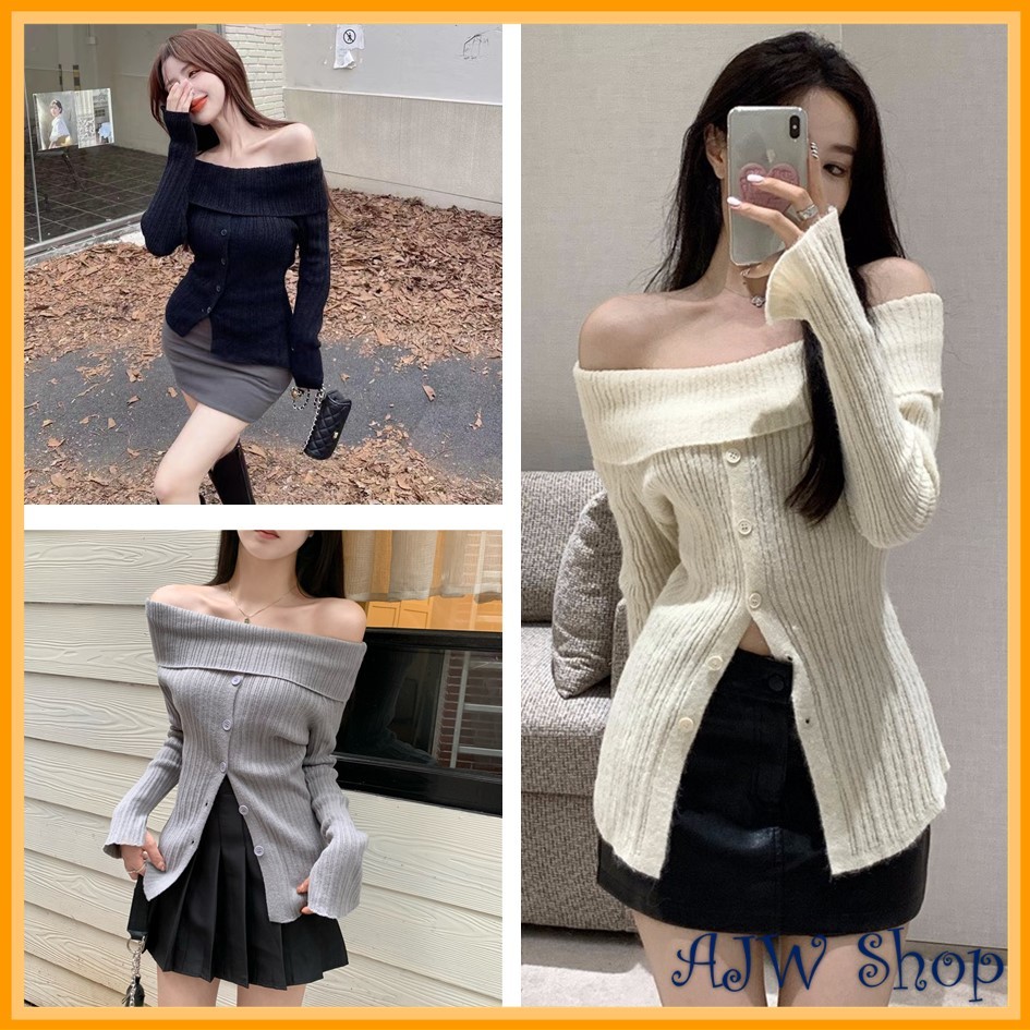 Jual AJW Atasan Wanita Lengan Panjang Sabrina Knit Korean Style XCS | Turtleneck Wanita Sabrina ...