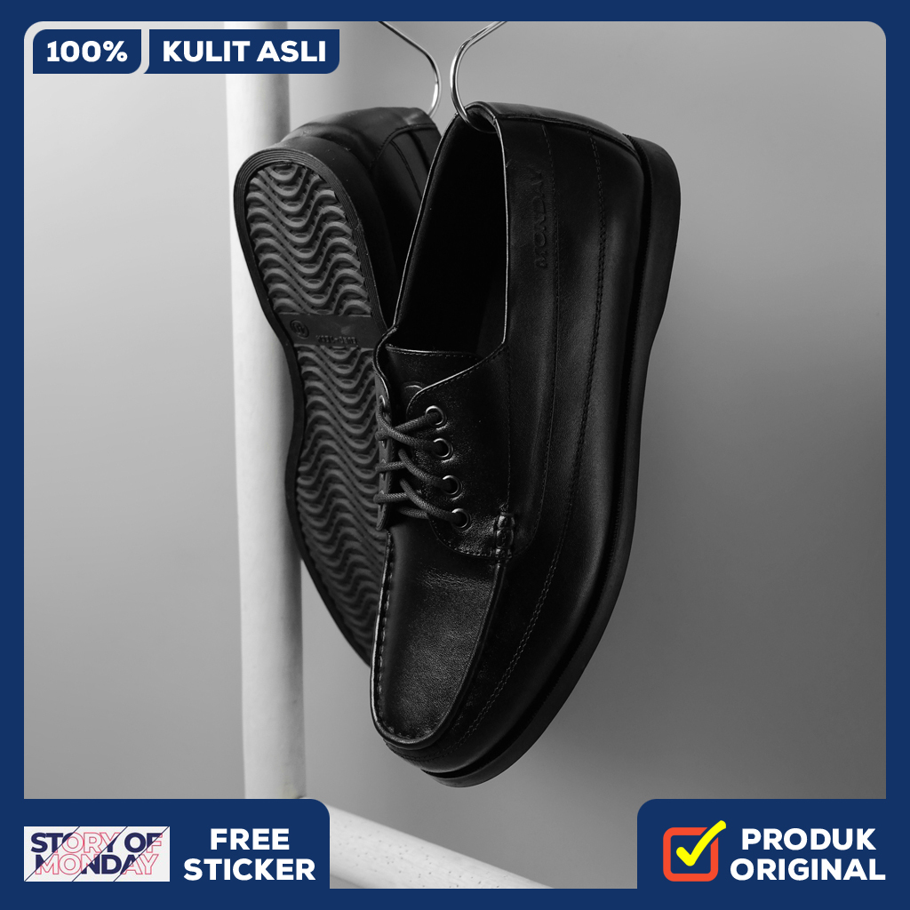 Jual MARCO BLACK GL ORIGINAL x MNDY Sepatu Formal Kulit Sapi Asli ...