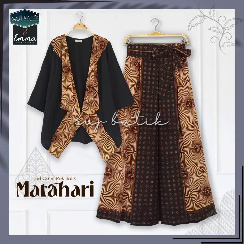 Jual Set Batik Wanita Aesthetic Outer dan Rok Terbaru Motif Batik ...