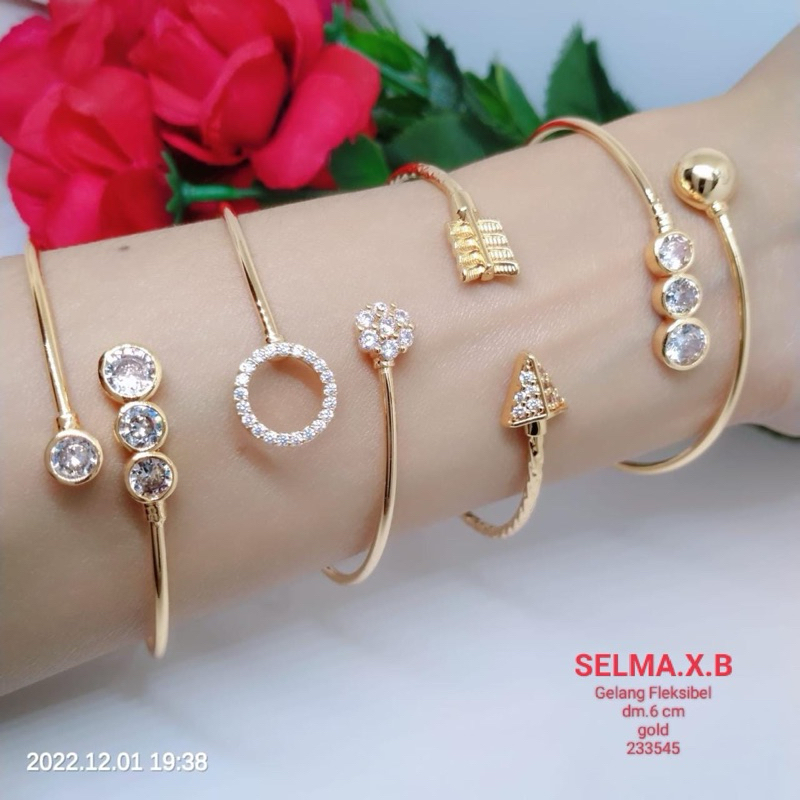 Jual Gelang Perhiasan Titanium Tembaga Rodium Aksesoris Lapis Emas Anti ...