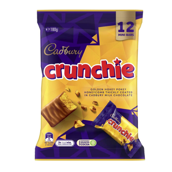 Jual Cadbury Crunchie Chocolate Sharepack 12 Pack 180g Australia ...