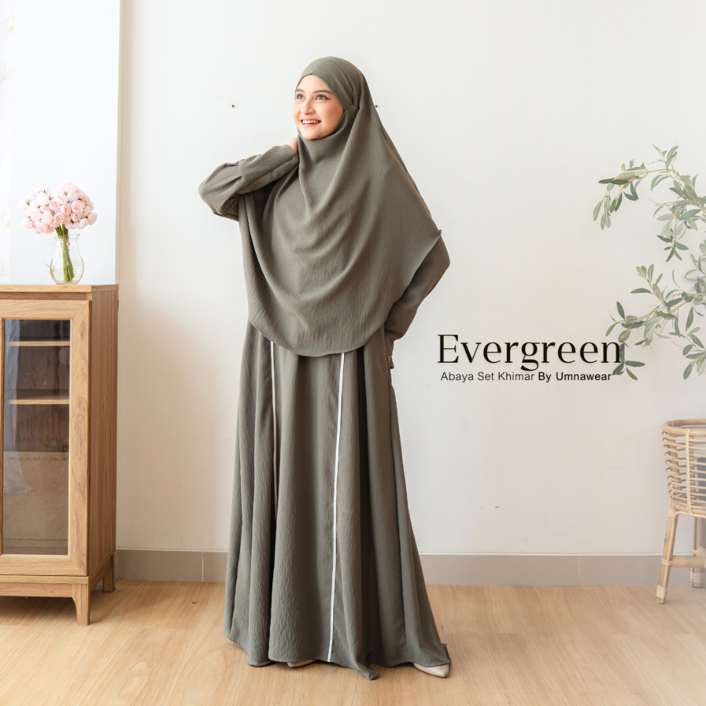 Jual Faheera Abaya Set French Khimar Wanita Gamis Syari Umroh (Abaya List set Hijab) By Umnawear ...