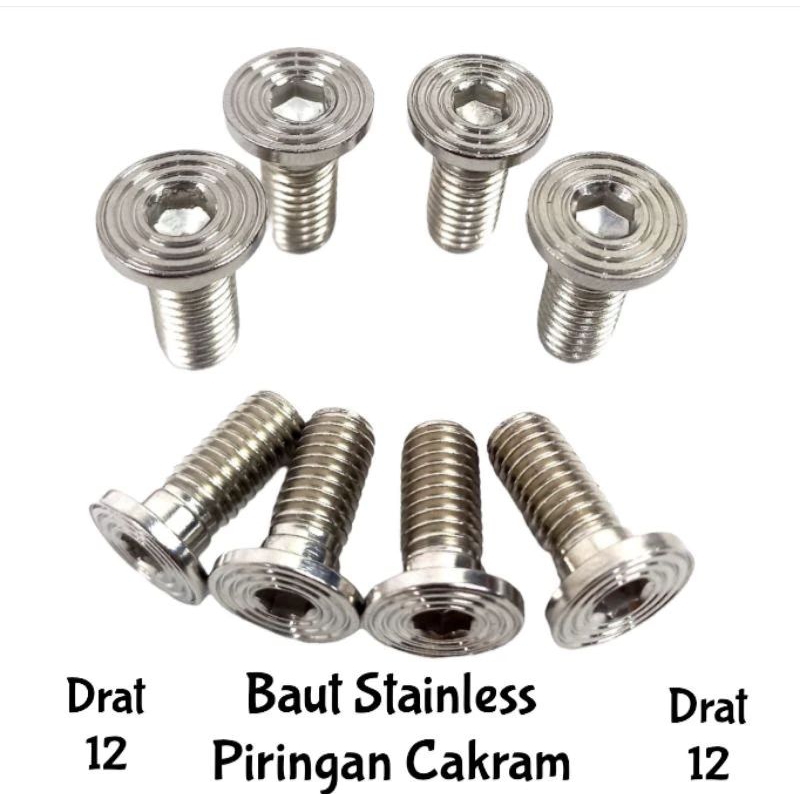 Jual baut L stenlis ukuran drat 12 l stenlis model slim drat 12 stenlis stell | Shopee Indonesia