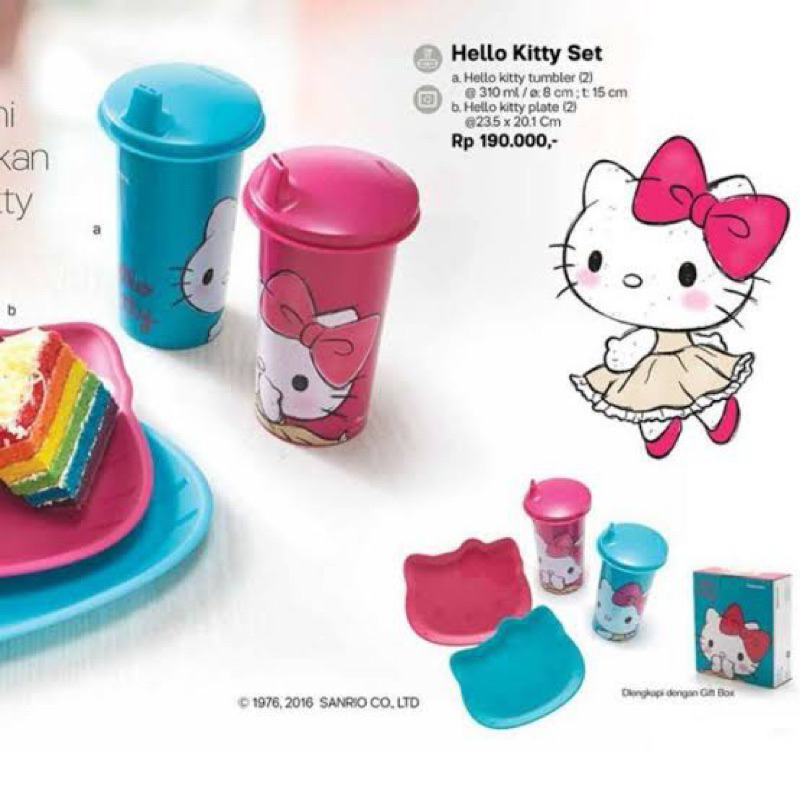 Jual Tupperware Edisi Hello Kitty set | Shopee Indonesia
