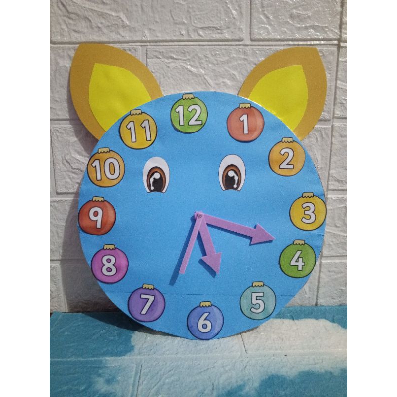 Jual jam kardus tanpa mesin diameter 24cm/prakarya/craft sekolah ...