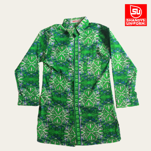 Jual BAJU BATIK SMA AL-AZHAR MODEL TUNIK KANCING LENGAN PANJANG ...