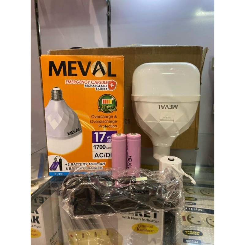 Jual LAMPU MEVAL LAMPU EMERGENCY DENGAN BATERAI CAS 17 WATT | Shopee ...