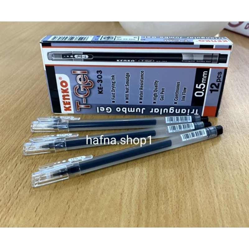 Jual POLPEN/BOLPOIN KENKO T-GEL TRINGULAR JUMBO GEL 0.5 MM | Shopee ...