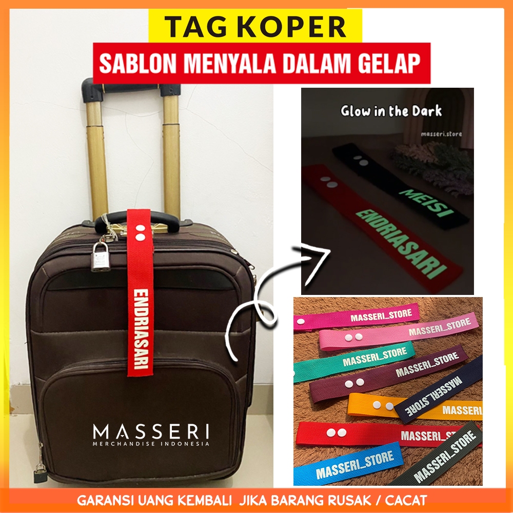 Jual Masseri - Baggage Tag / Gantungan Tas Koper Custom Nama agar tidak ...