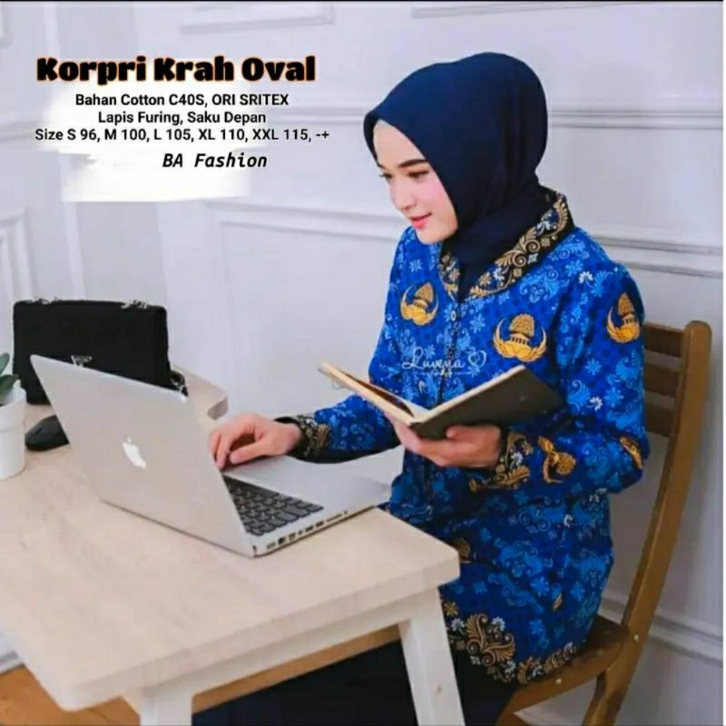 Jual SERAGAM KORPRI WANITA TERBARU 2022 LAPIS FURING // BAJU BATIK ...