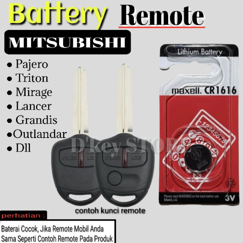 Jual Baterai Battery Batre Batrai Batre Kunci Remote Remot Mobil Pajero ...