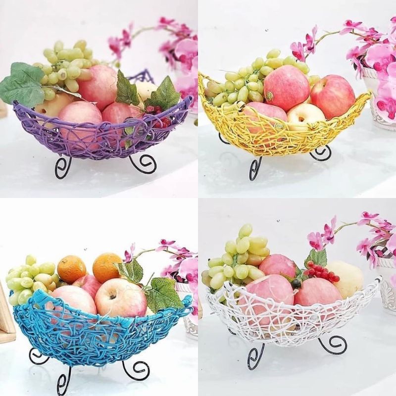 Jual Keranjang Tempat Parsel Buah Anyaman Brekele Rotan Sintetis ...