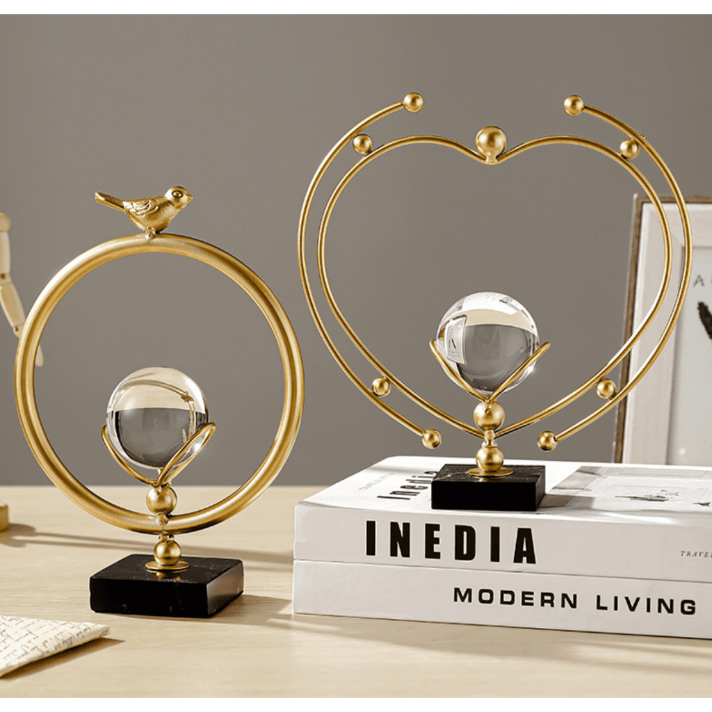 Jual Hiasan meja kristal Logam gold Dekorasi Meja Bola Kristal Logam ...