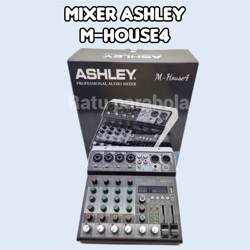 Jual Mixer ashley m-house4 mixer m house 4 original usb bluetooth 4 channel | Shopee Indonesia