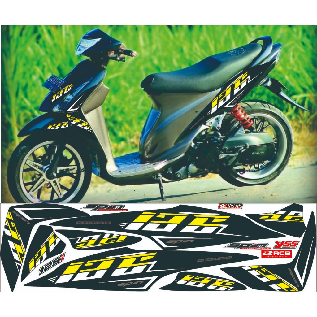 Jual Sticker Striping Motor SUZUKI SPIN 125 Motif STIKER | Shopee Indonesia