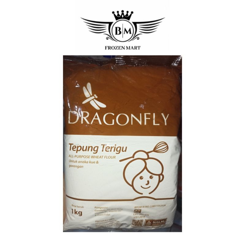 Jual Tepung Terigu Dragon Fly Cokelat 1kg. | Shopee Indonesia