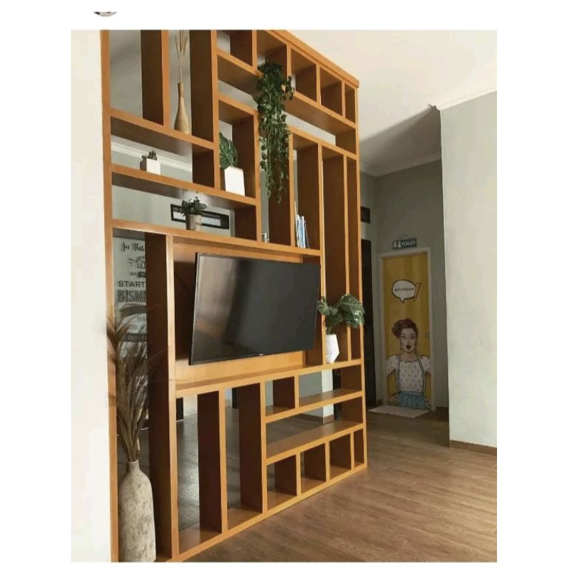 Jual PARTISI SEKAT RUANGAN ELEGAN ADA TEMPAT UNTUK TV | Shopee Indonesia