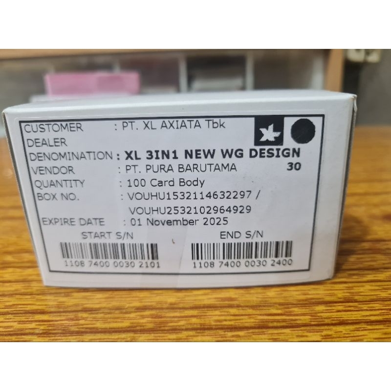 Jual VOUCER XL KOSONG 1BOX 300SN EX 01 NOVEMBER 2025 | Shopee Indonesia