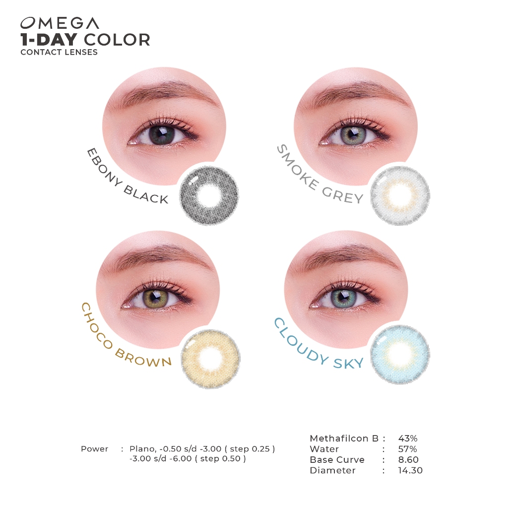 Jual Softlens Omega One Day Warna Harian Daily Disposable 1 Day ...