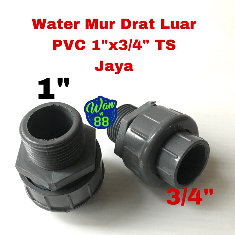 Jual Water mur drat luar 1x3/4"PVC Jaya TS Union drat luar | Shopee ...