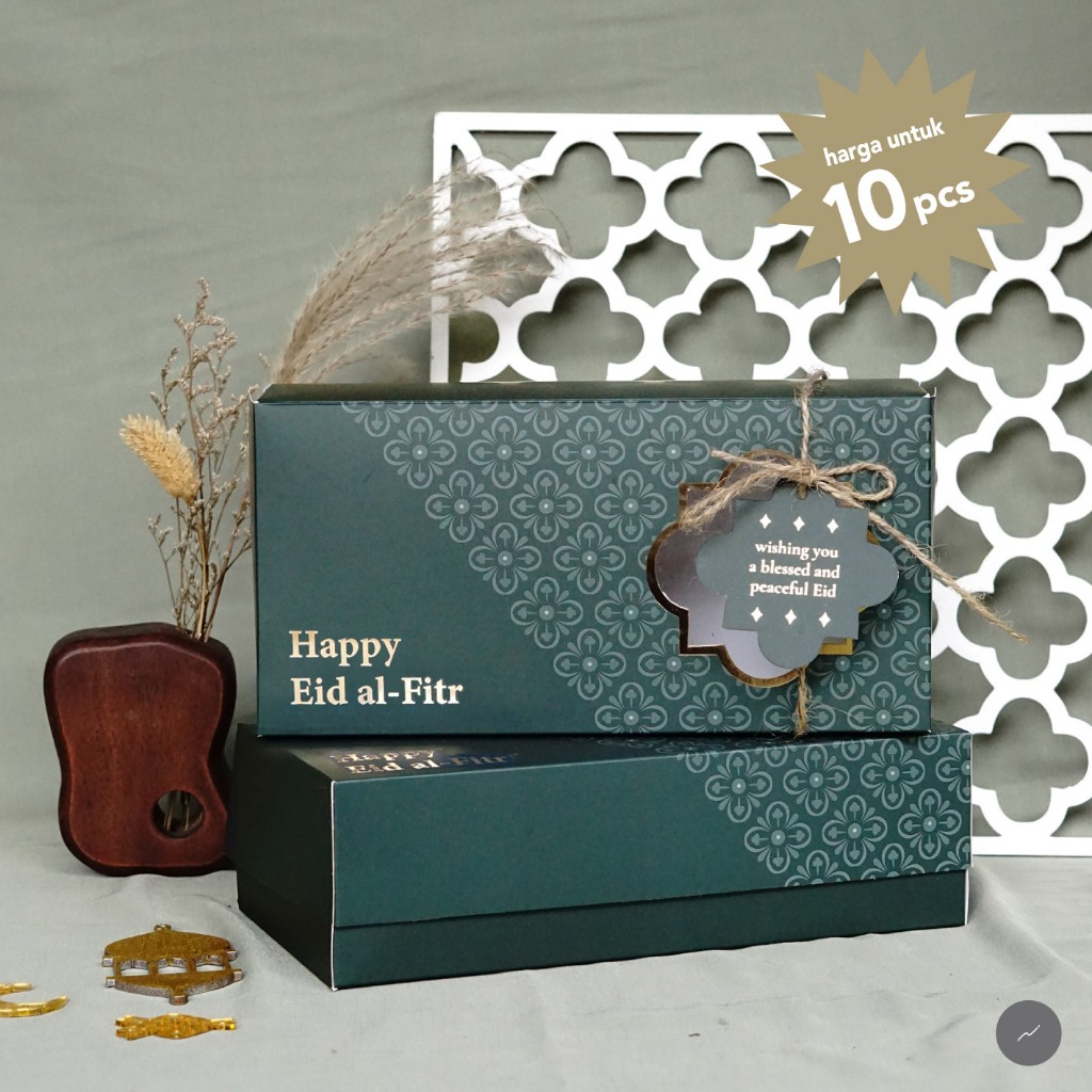 Jual 10pcs Dus Kue Idul Fitri Cake Box Lebaran Packaging Kemasan Kotak ...