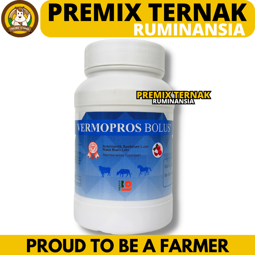 Jual VERMOPROS BOLUS 1 POT (42 BOLUS) - Obat Cacing Hewan Sapi dan ...