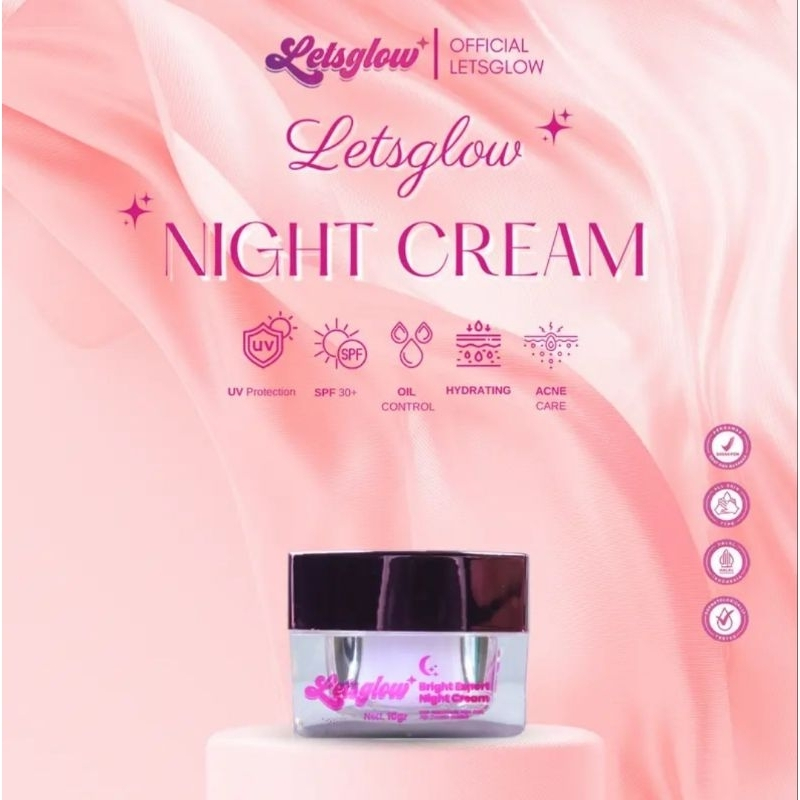 Jual NIGHT CREAM LETSGLOW SKINCARE (ECER) | Shopee Indonesia