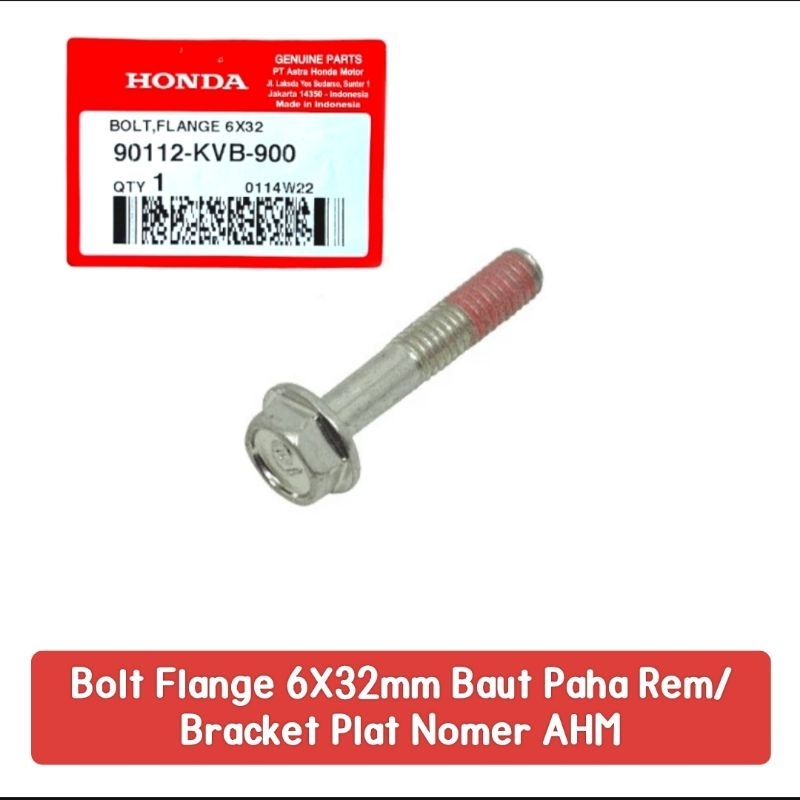 Jual HGP 90112-KVB-900 Bolt Flange 6X32mm kunci 10 Baut Paha Rem Matic ...