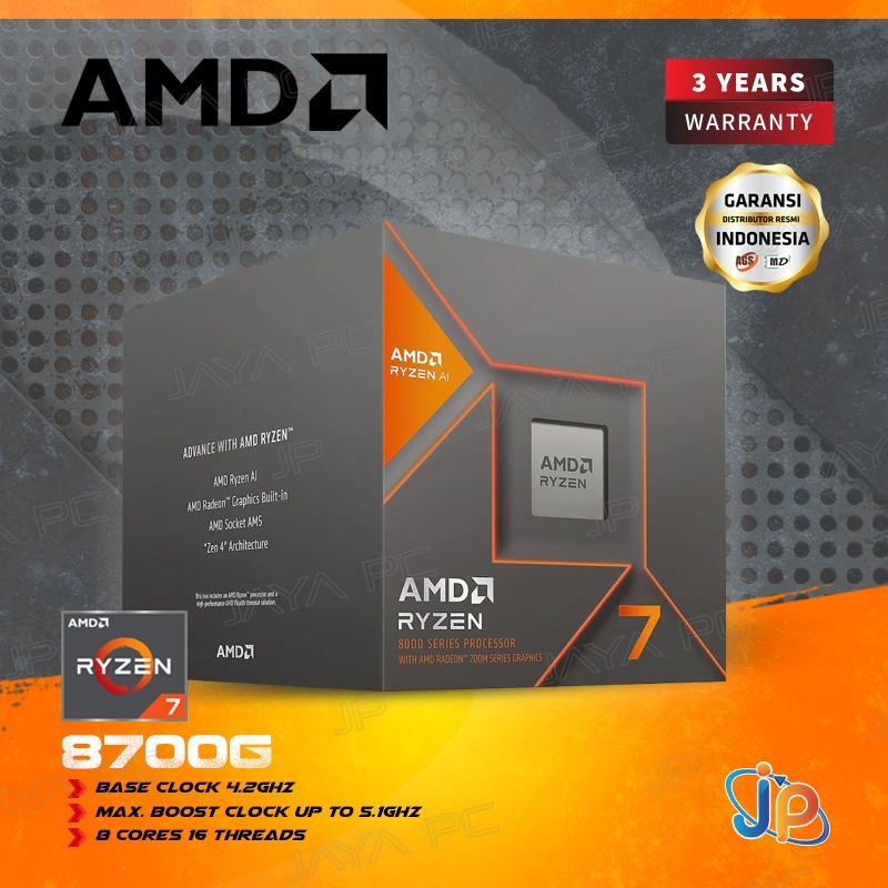 Jual Processor AMD Ryzen 7 8700G 4.2 - 5.1 GHz Socket AM5 | Shopee Indonesia