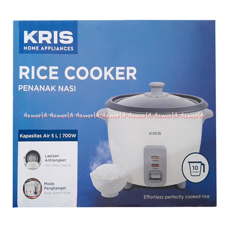 Jual Kris Rice Cooker 5L Penanak Nasi Kapasitas Putih Magic Com Tutup ...