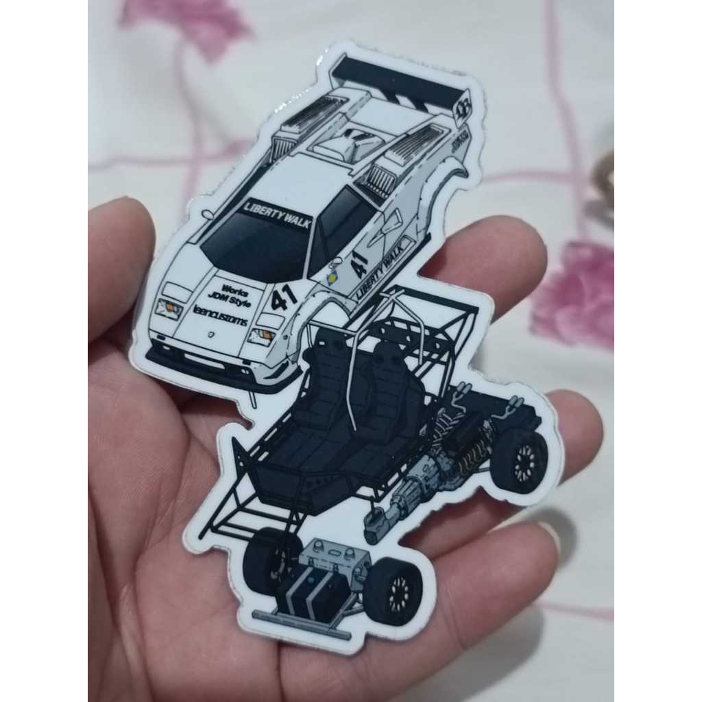 Jual Liberty Walk LBWK Lamborghini Countach Sticker Japan Jepang ...