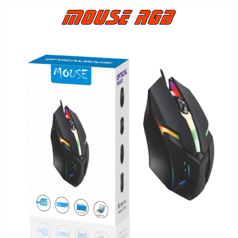 Jual Mouse Gaming Led RGB Mouse laptop/Pc | Shopee Indonesia