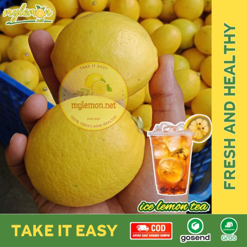 Jual Lemon California Fresh 1 Kg / 1000 gram Isi 8-13 | Cocok Untuk ...