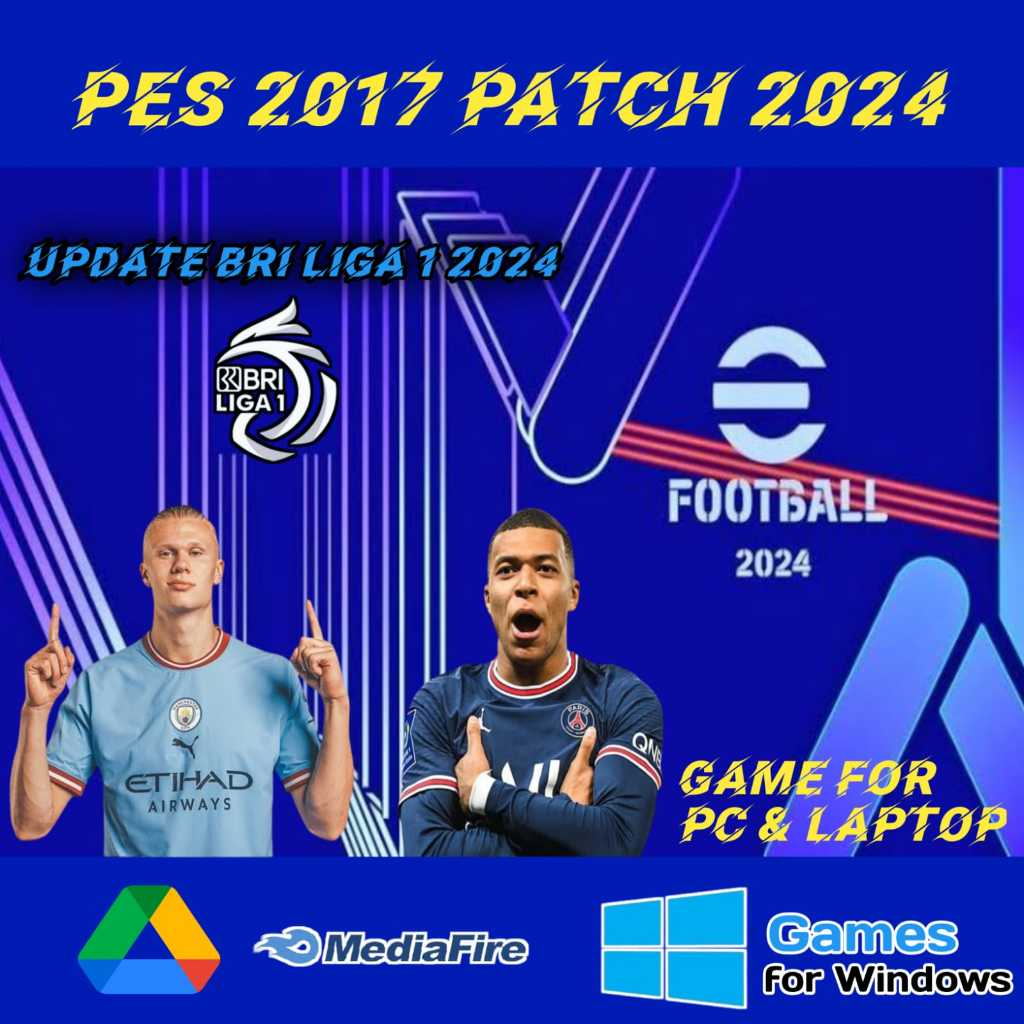 Jual PES 2017 MOD BRI LIGA 1 SEASON FEBRUARI 2024 -PES 2017 PATCH 2024 ...