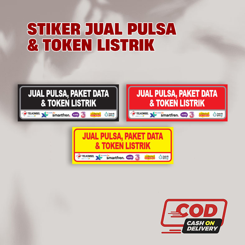 Jual STIKER JUAL PULSA & TOKEN LISTRIK | Shopee Indonesia