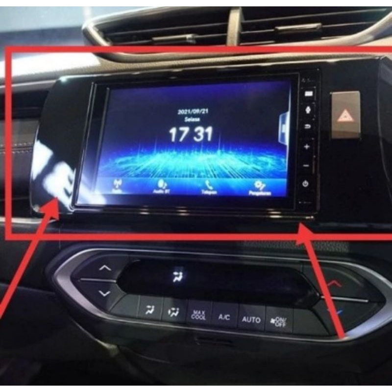Jual jual frame panel head unit layar audio honda brv 2022 black glosy ...