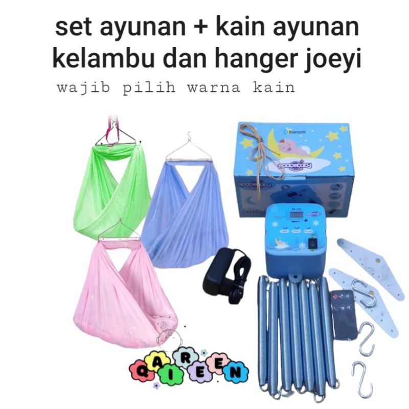 Jual Ayunan bayi otomatis set dengan kain dan hanger | Shopee Indonesia