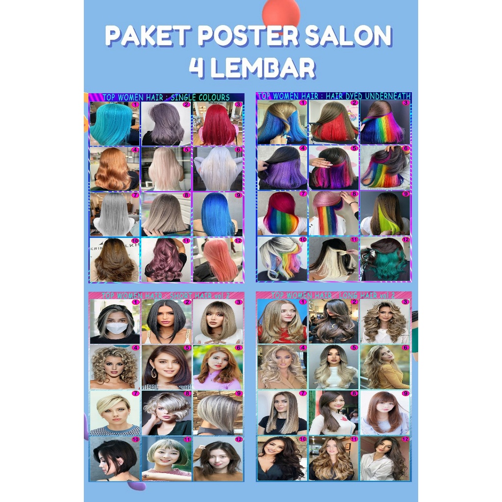 Jual Poster Salon Terbaru / Model Rambut Wanita terbaru | Shopee Indonesia