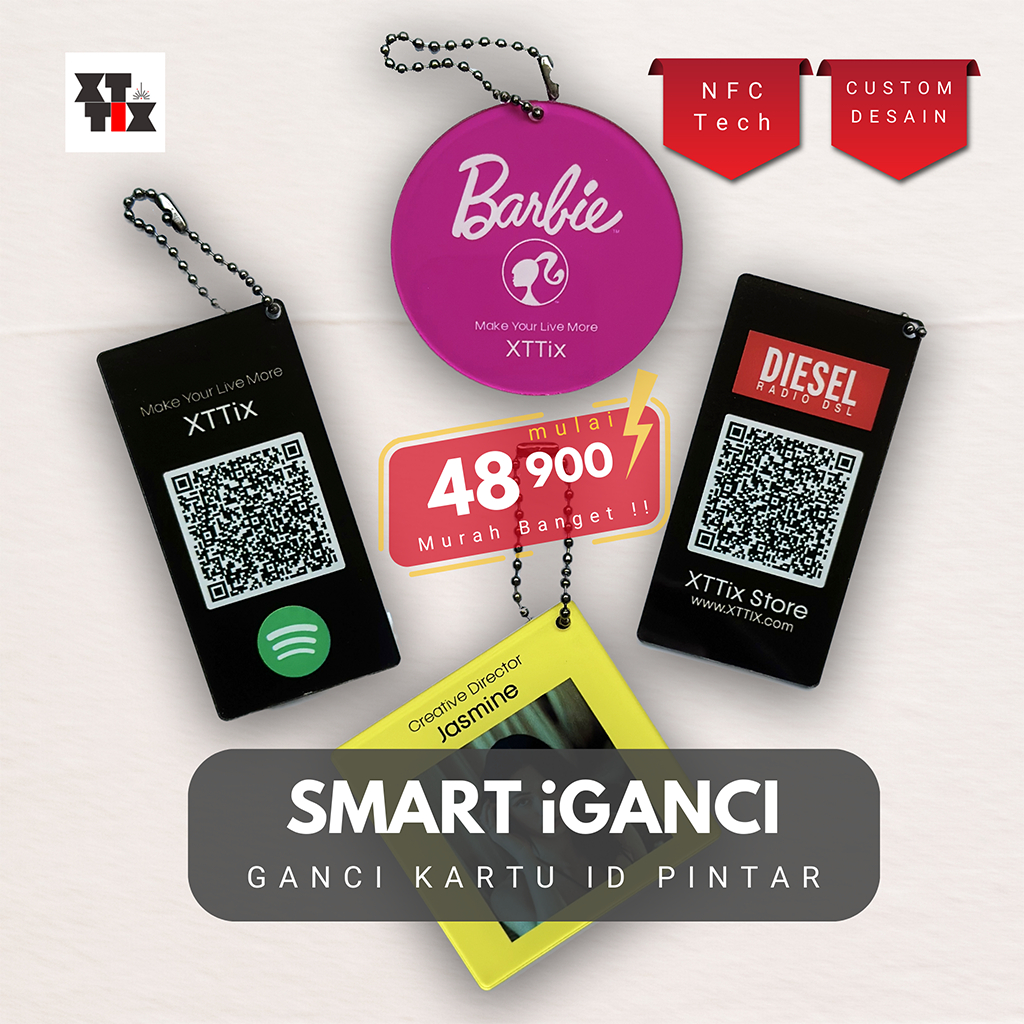 Jual Kartu Nama Digital ID Custom Card Akrilik Bisa Scan Barcode QR ...