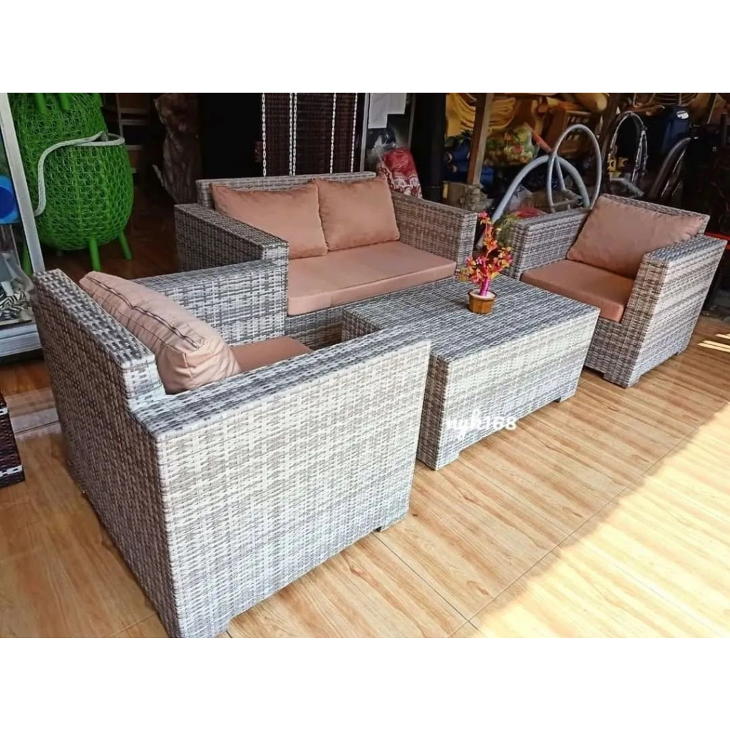 Jual SET SOFA TAMU 211 ROTAN SINTETIS INCLUDE BUSA DUDUKAN / SOFA ...