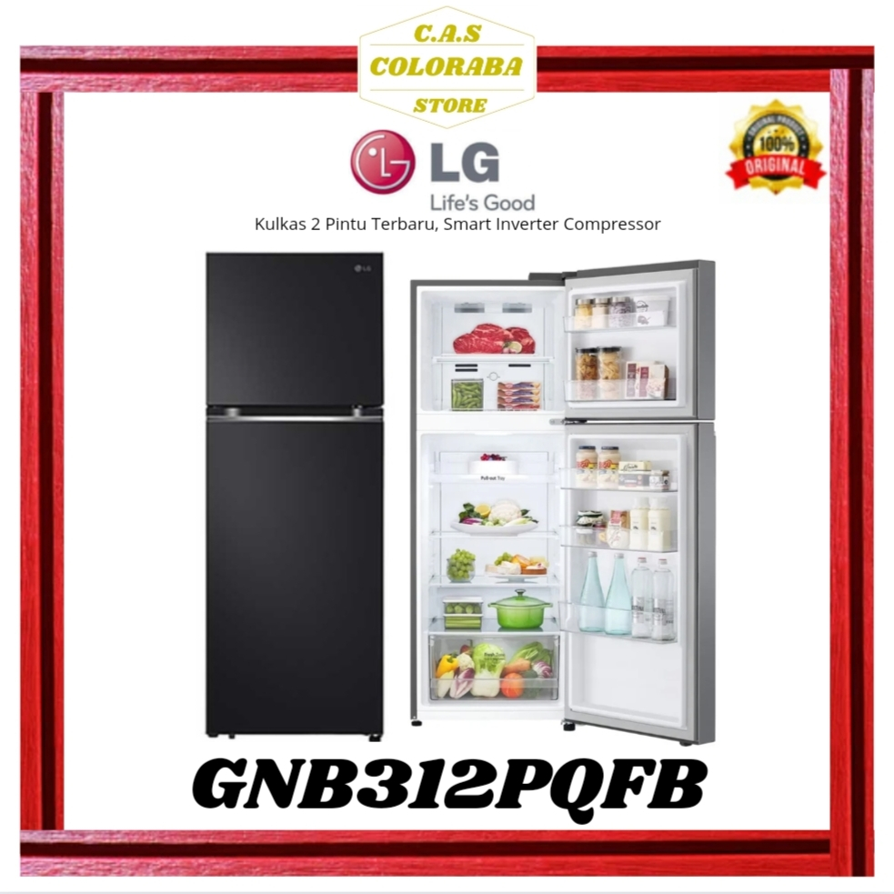 Jual KULKAS LG GNB312PQFB KULKAS 2 PINTU INVERTER GN-B312PQFB GNB312 GN ...