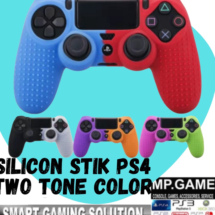 Jual Penawaran Terbaik Silicon Stik PS4 TWO TONE DUA WARNA Premium Fat Slim Pro Silicone Stik ...