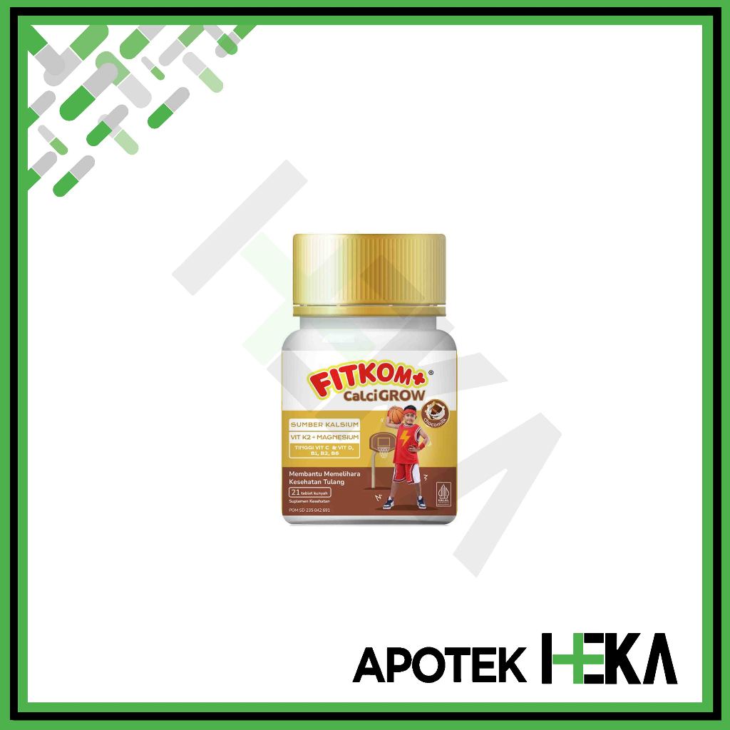 Jual Fitkom Calcigrow Botol isi 21 Tablet - Vitamin Kalsium Tulang Anak ...