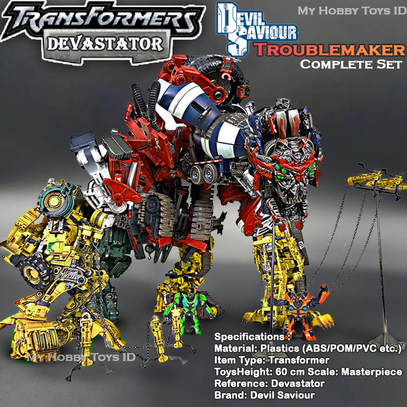 Jual Figure Robot Trans Formers Devastator Devil Saviour Troublemaker ...