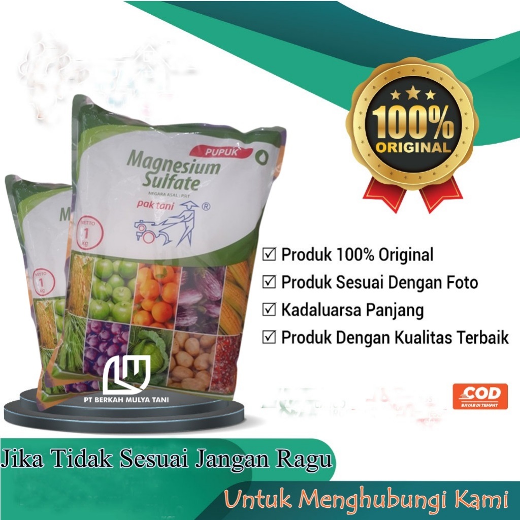 Jual 1 Kg Pupuk Magnesium Sulfat Pak Tani Sulfate Garam Inggris Untuk ...
