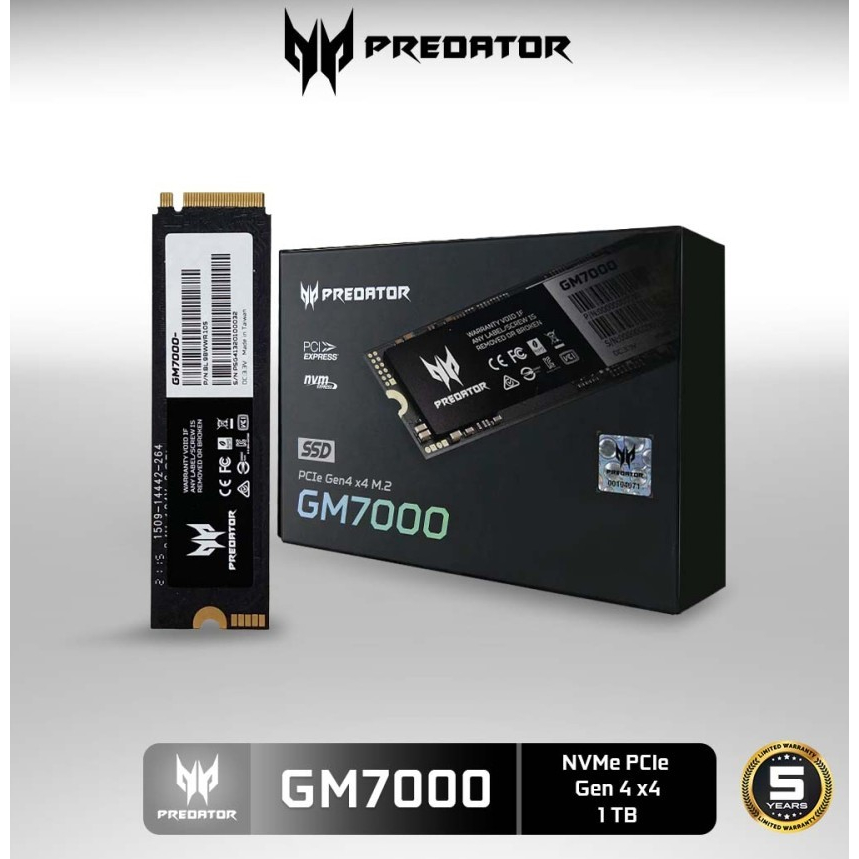 Jual SSD ACER PREDATOR GM7000 1TB M.2 NVME | SSD Acer Predator GM7000 1TB M.2 NVME | Shopee ...