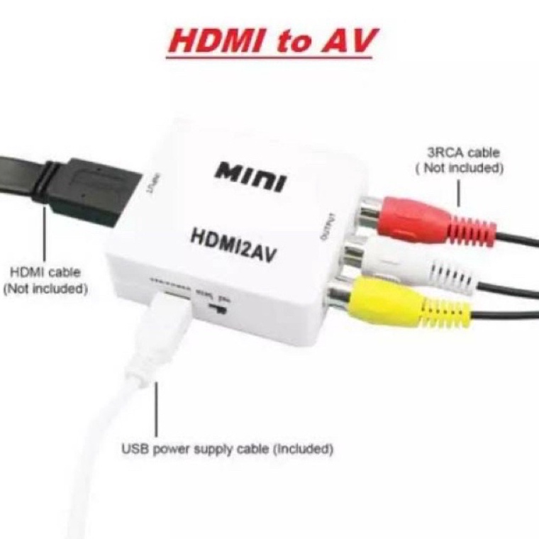 Jual jb CONVERTER HDMI TO AV HDMI TO RCA laptop ke tv tabung | Shopee Indonesia