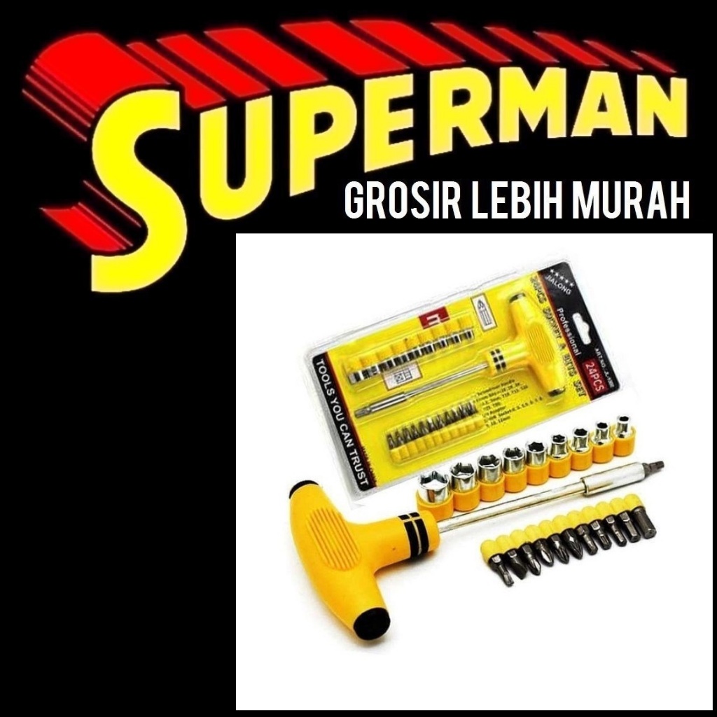 Jual OBENG T 24 IN 1 24IN1 obeng kunci t alat bengkel motor tool kit ...